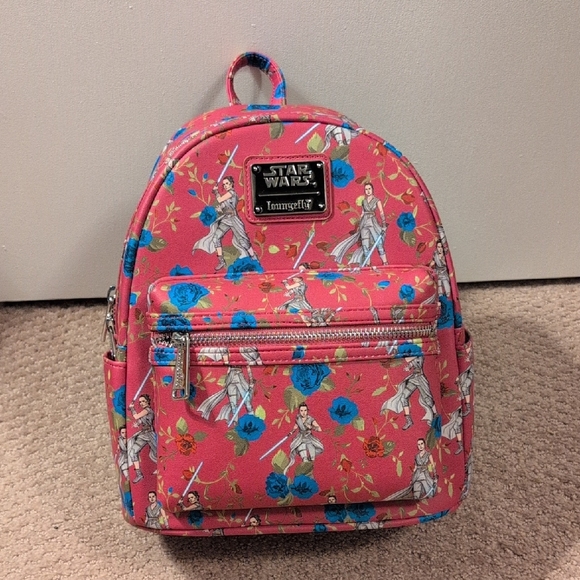 Loungefly | Bags | Loungefly Star Wars Mini Backpack Pink And Blue Nwt ...